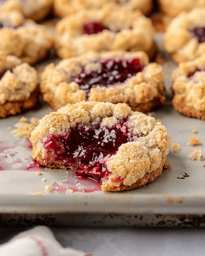 Raspberry Crumble Cookies | JustGrandMa